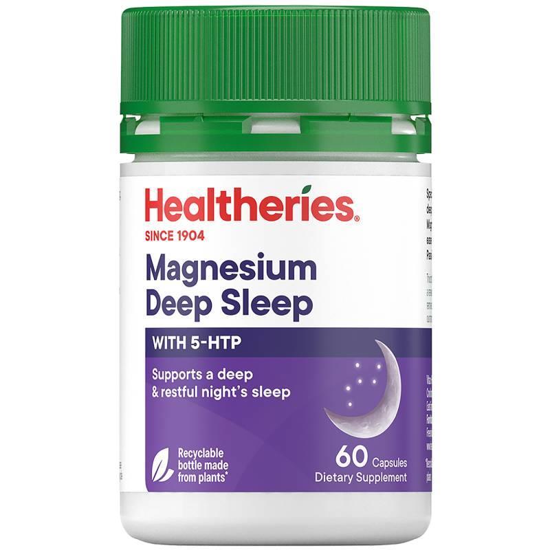 Healtheries Magnesium Deep Sleep Capsules (containing 5HTP) 60 capsule ...